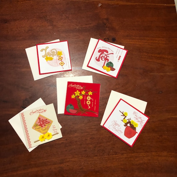Vietnamese New Year Greeting Cards - Etsy