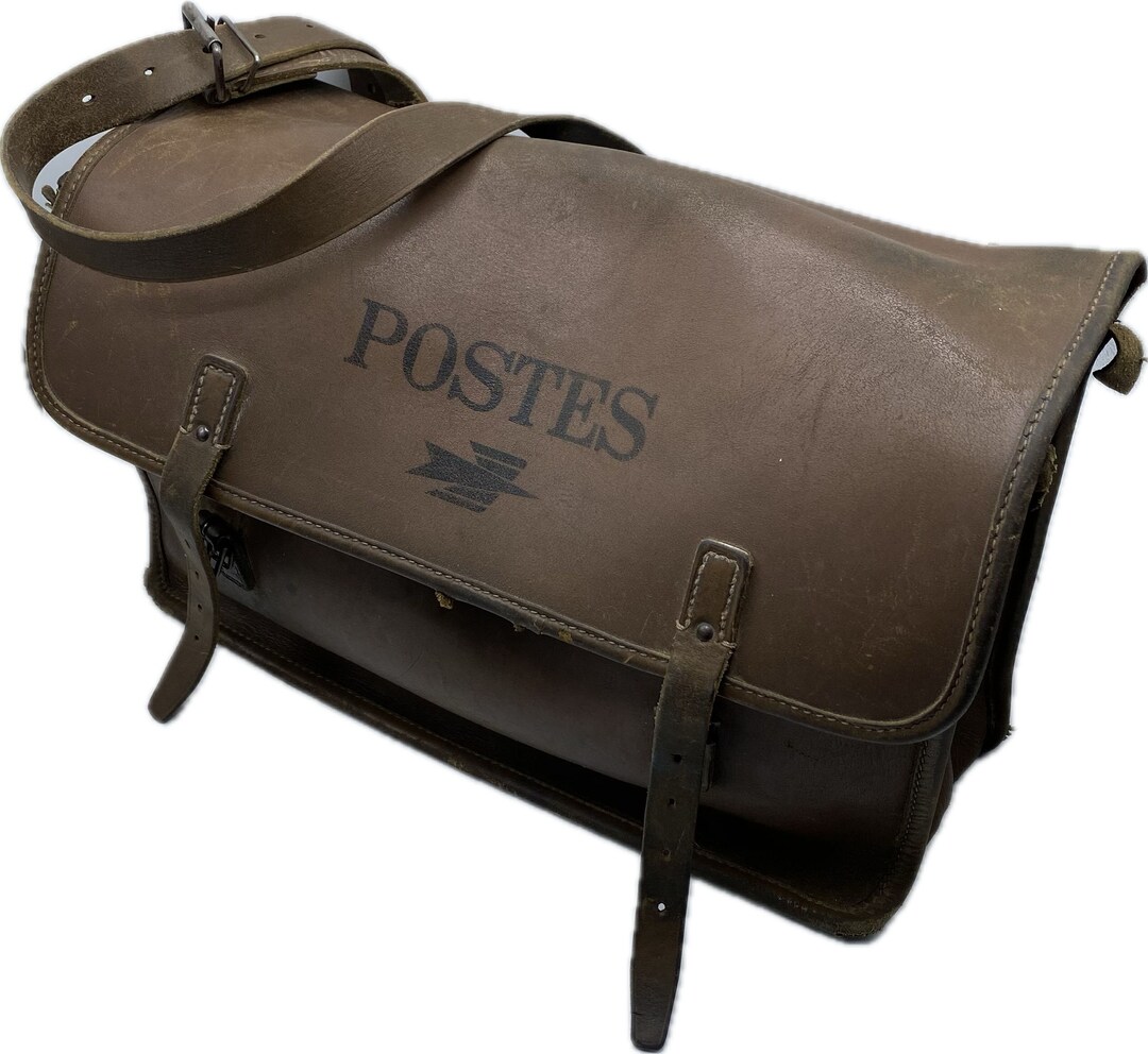 1950s Leather Postman Bag / La Poste France / PTT / French Postman ...