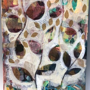 Abstract Botanical Painting on Canvas - Etsy