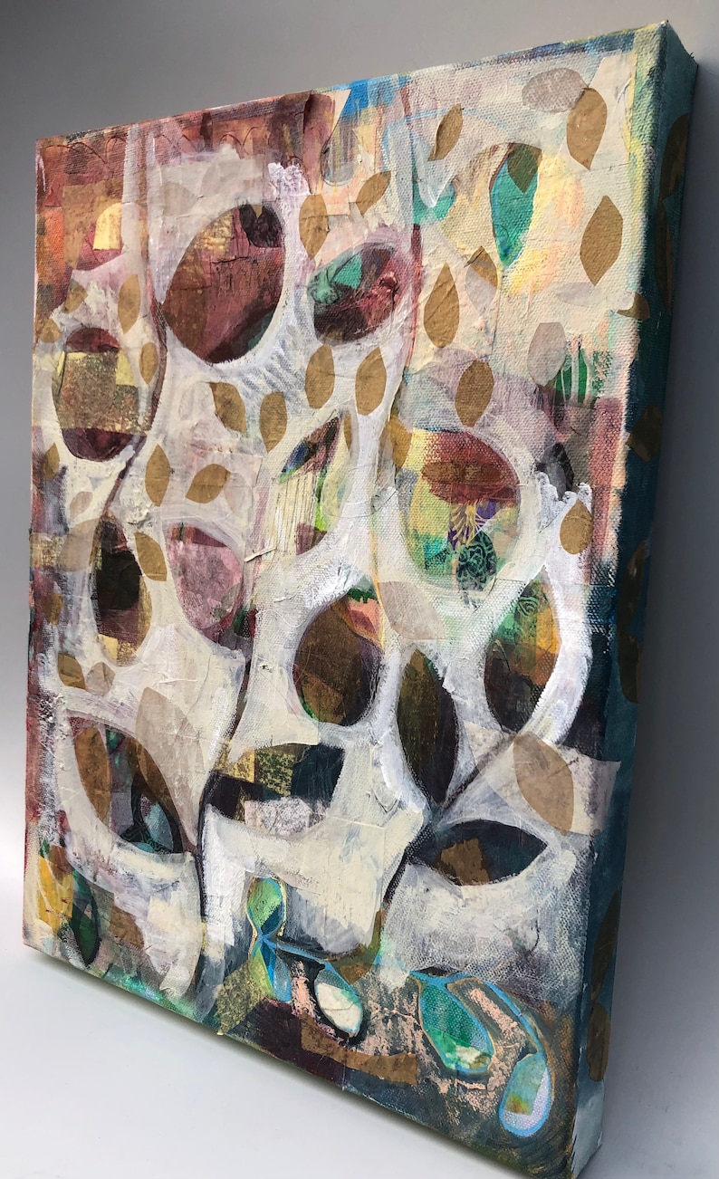 Abstract Botanical Painting on Canvas - Etsy