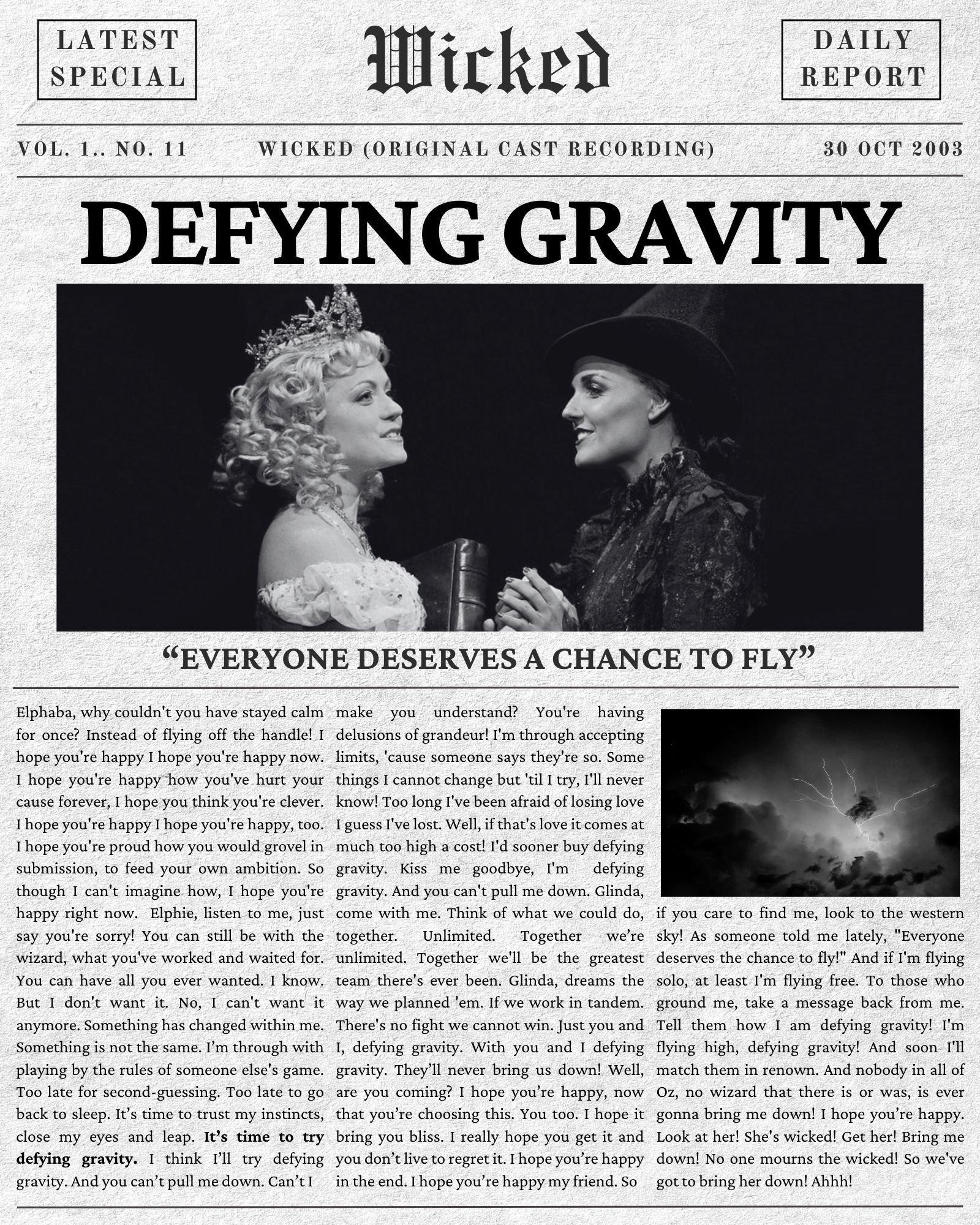 Wicked - Defying Gravity - Etsy