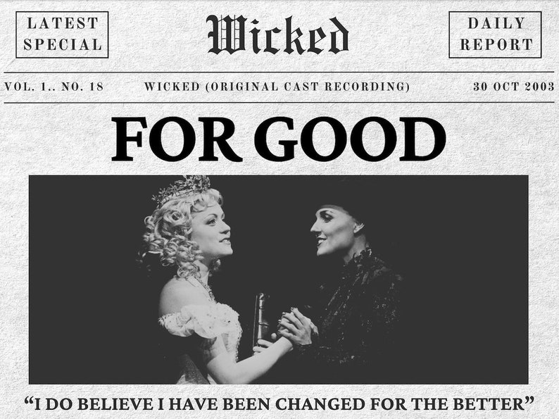 Wicked - for Good - Etsy