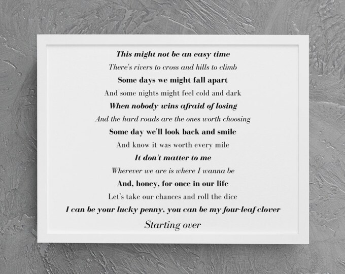 Starting Over Chris Stapleton Lyrics, Country Song Quote Sign, Country ...