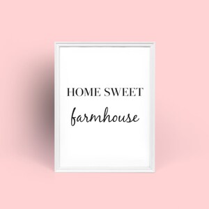 Home Sweet Farmhouse Printable Sign, Welcome Sign for Farmhouse ...