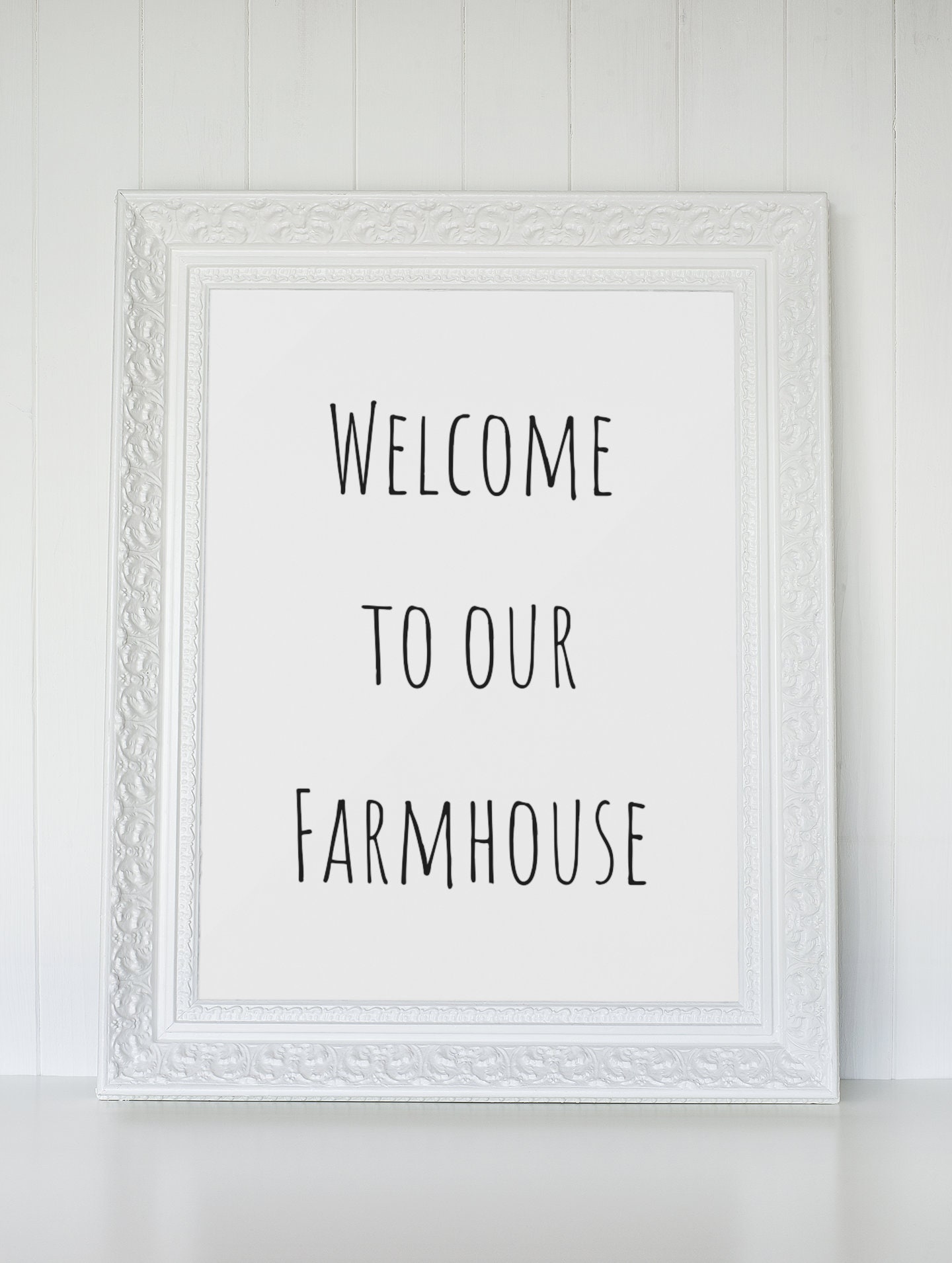 Farmhouse Printable Welcome Sign, Living Room Wall Art for Farmhouse ...