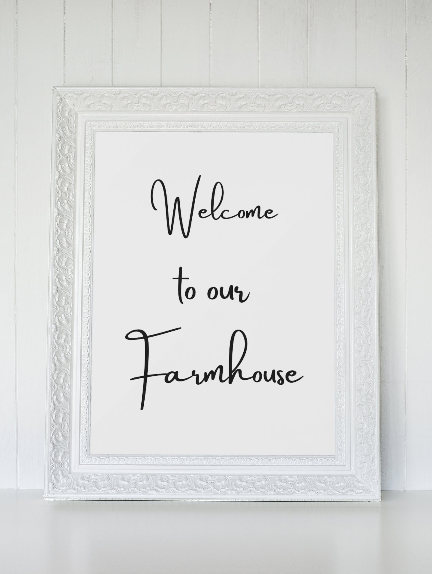 Farmhouse Printable Welcome Sign, Living Room Wall Art for Farmhouse ...