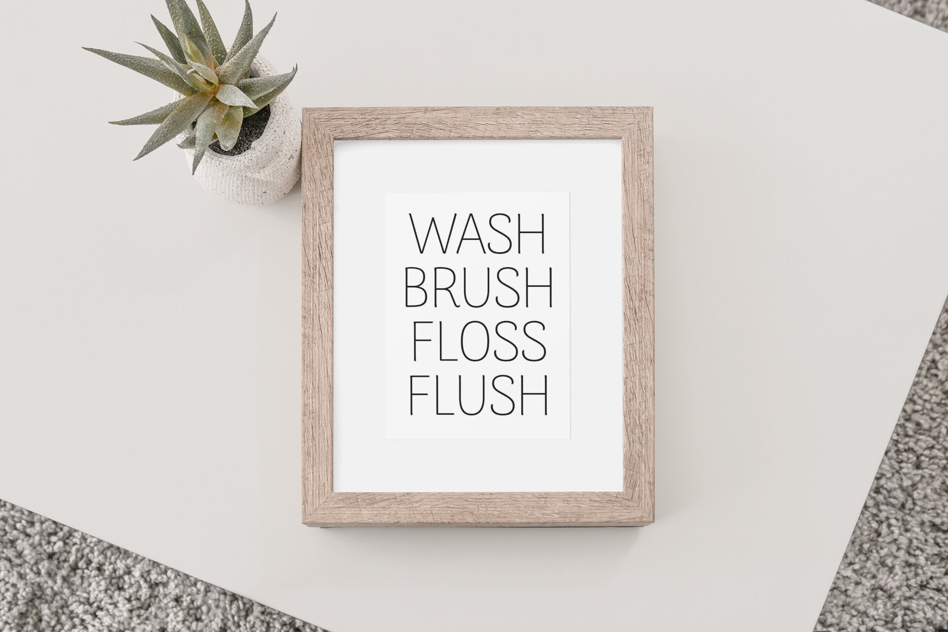 Wash Bathroom Farmhouse Printable Sign, Bathroom Sign for Farmhouse ...