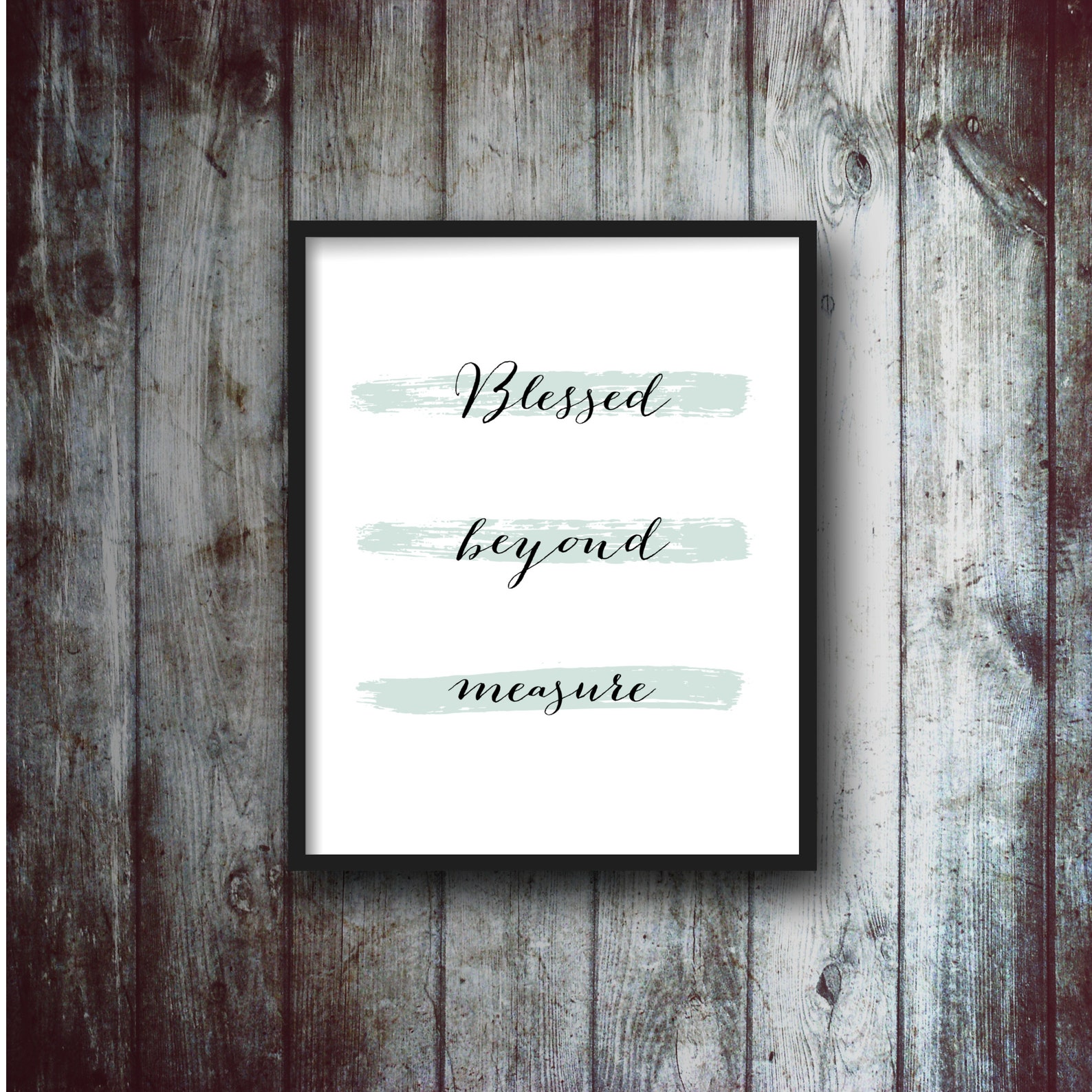 Blessed Farmhouse Printable Sign, Blessed Quote Sign, Blue Farmhouse ...