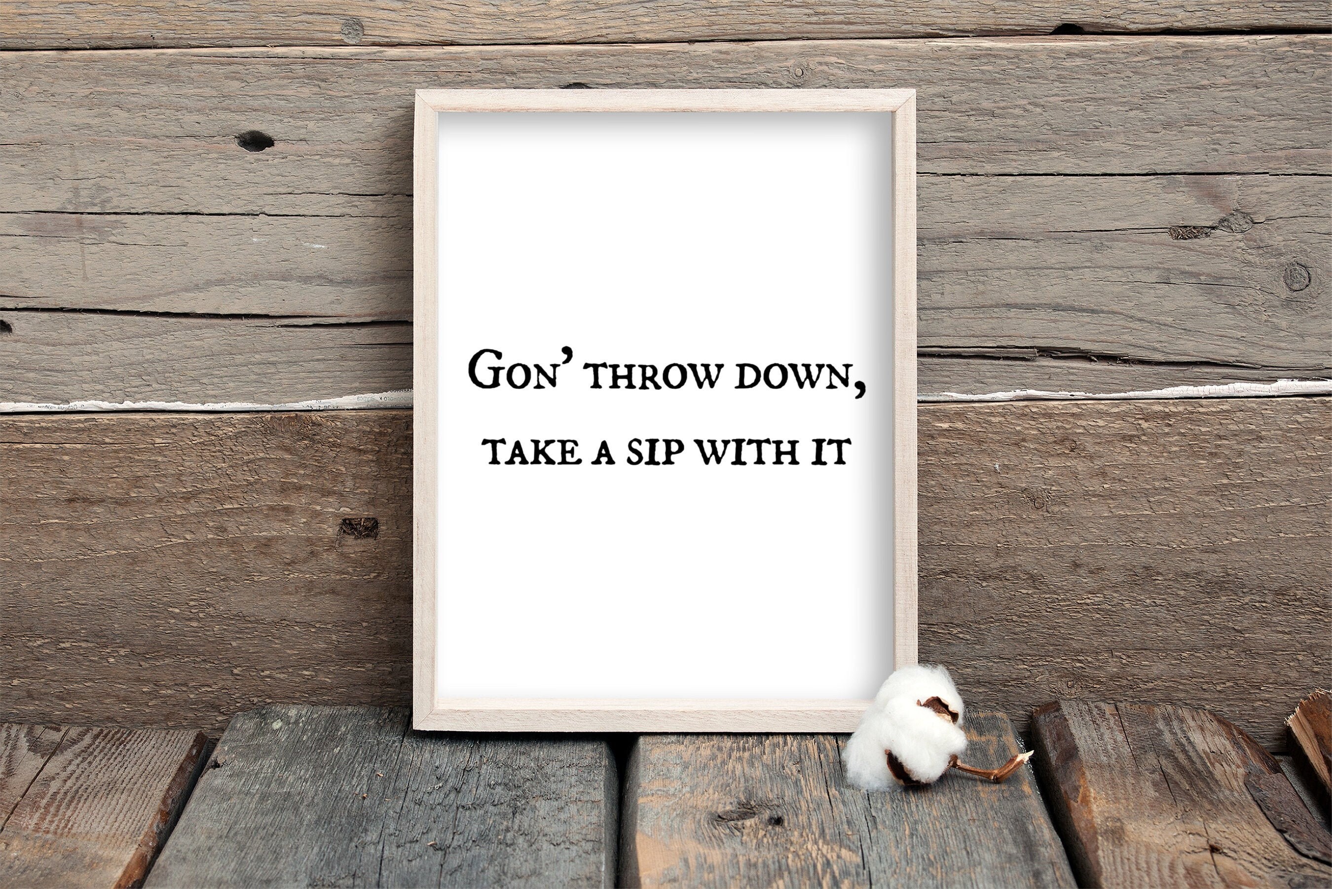 The Git Up Blanco Brown Country Song Lyric Decor Alcohol Art | Etsy