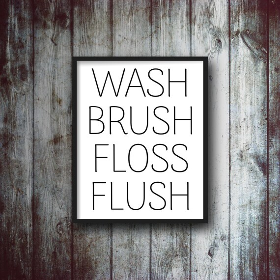 Wash Bathroom Farmhouse Printable Sign Bathroom Sign for | Etsy