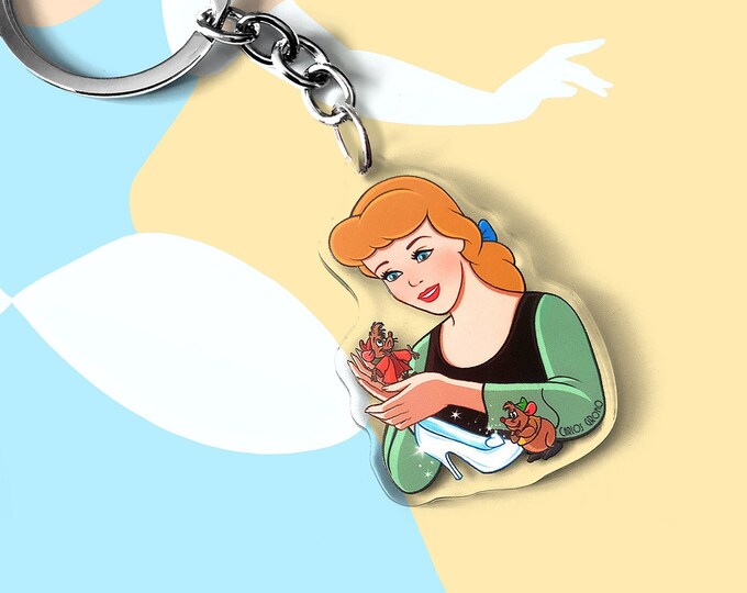 Cinderella - Disney Keychain (6cm), Accessory, Disney Princess - Etsy