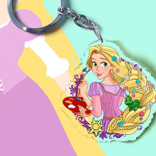 Rapunzel Keychain 7 Cm Disney Accessory Rapunzel and - Etsy