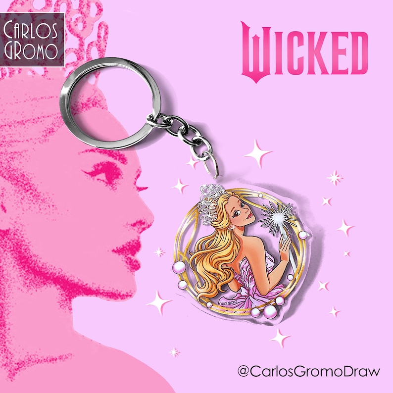 Wicked Keychain – Elphaba and Glinda | Gift for Fans of the Musical and ...