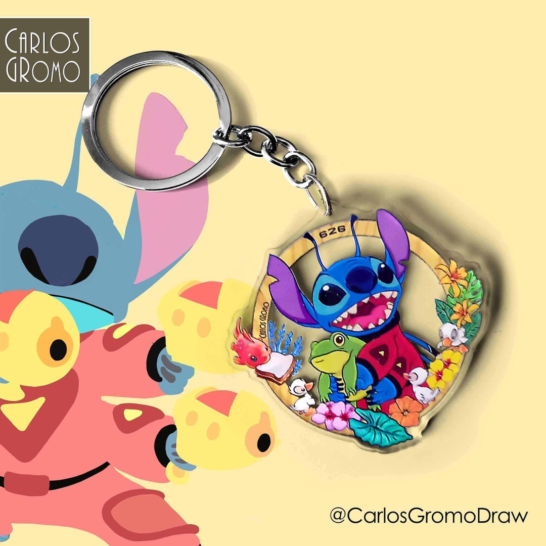 Stitch Disney Keychain 6 Cm Lilo and Stitch. Disney Accessory, Acrylic ...