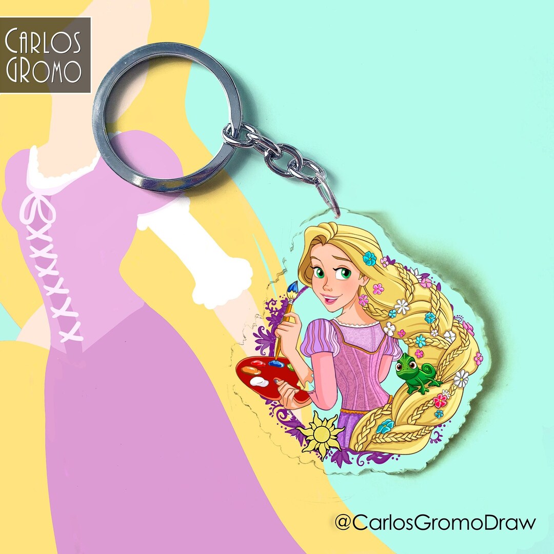 Rapunzel - Keychain (7 Cm), Disney Accessory, Rapunzel and Pascal ...