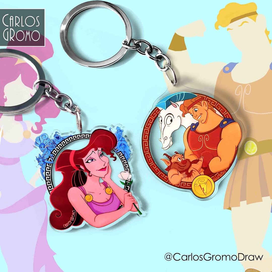 Hercules and Megara - Keychain (7 Cm), Accessory Disney - Etsy