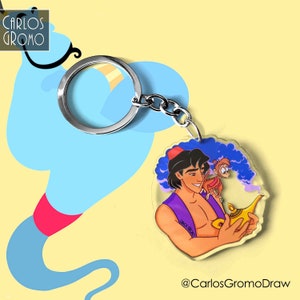 Aladdin & Jasmine - Disney Keychain (6 Cm), Disney Accessory - Etsy
