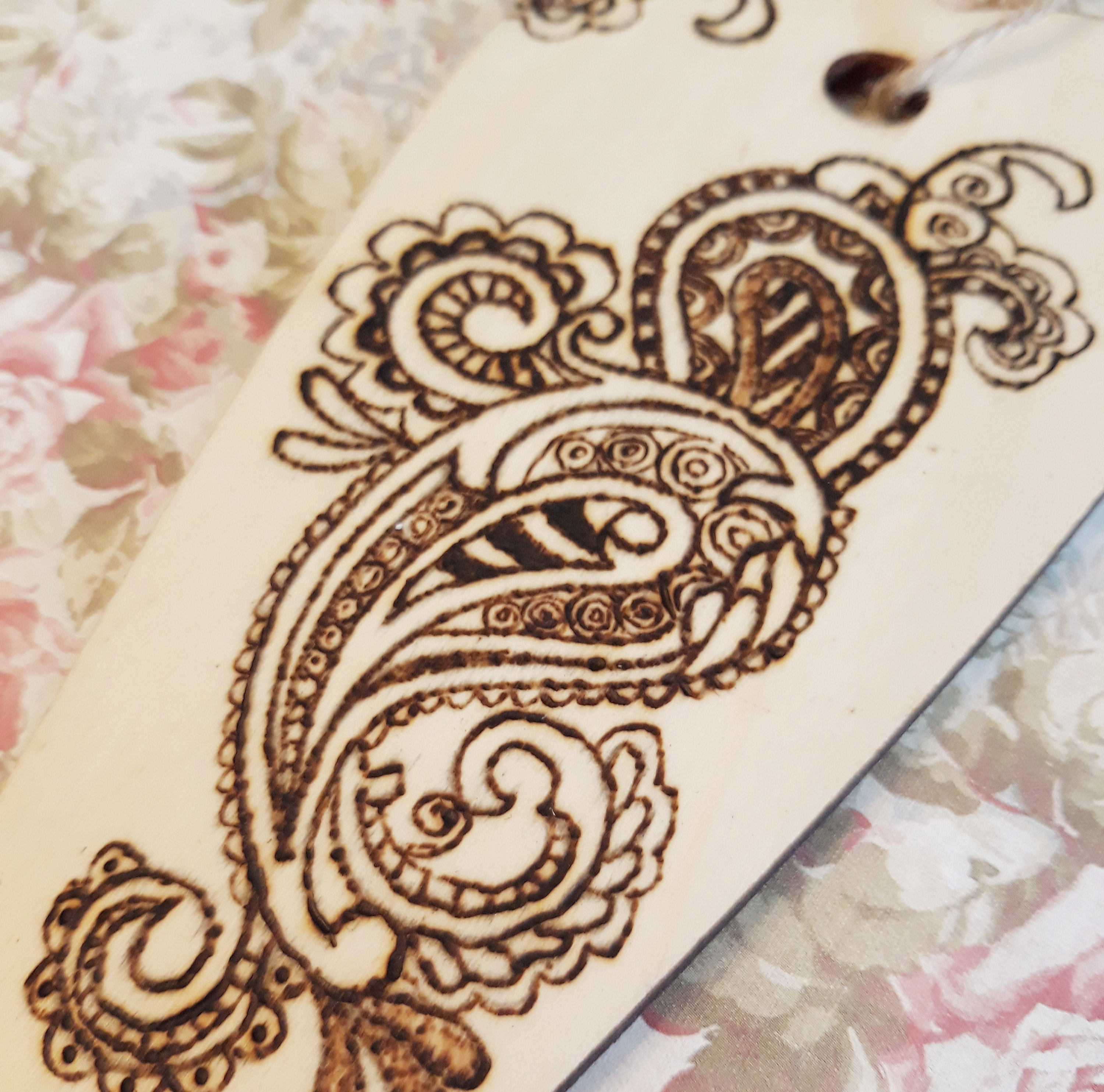 Wooden Hanging Heart Pyrography Decoration | Etsy