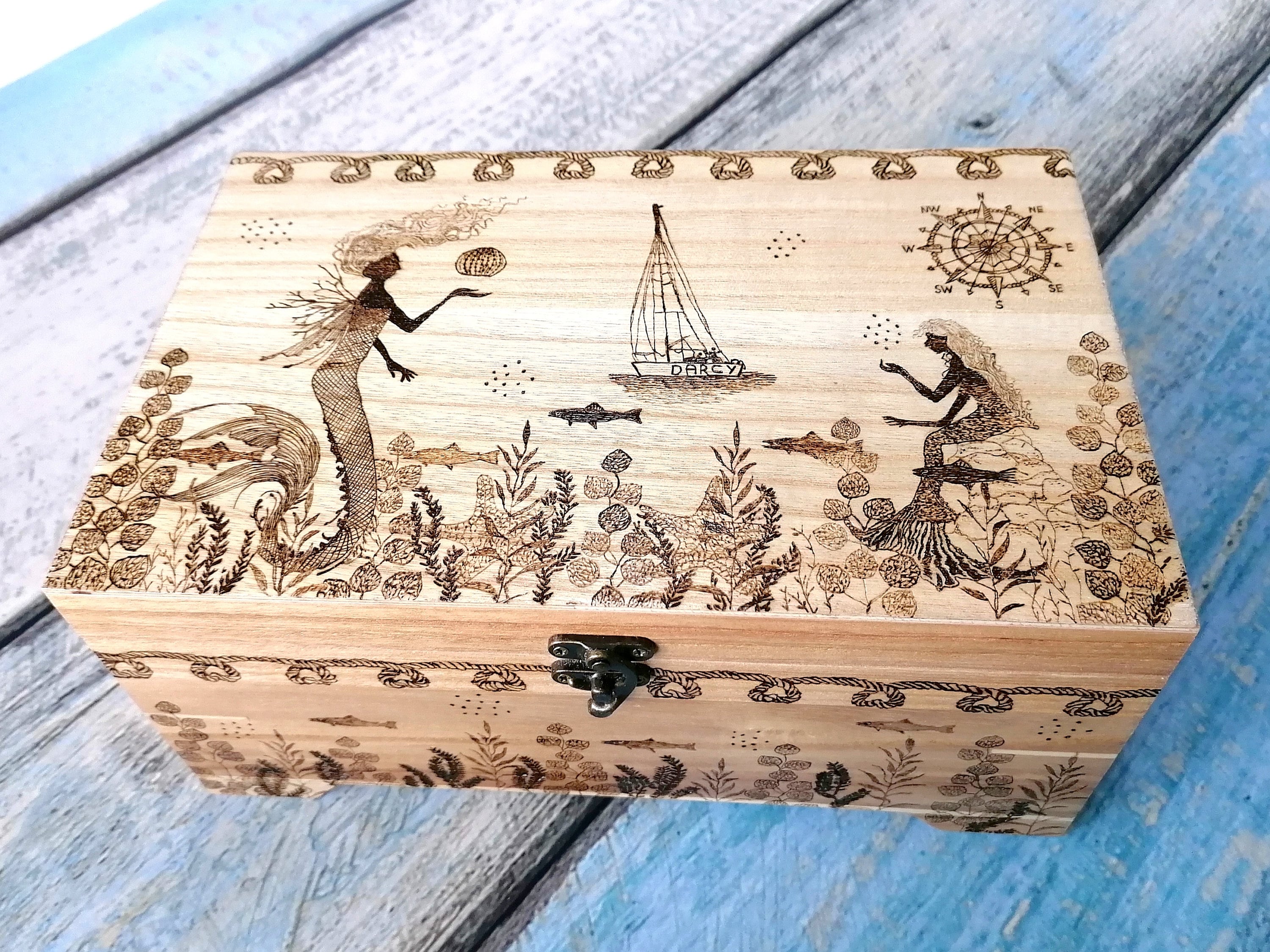 Musical Jewellery Box Fairy or Marine Theme - FULLY CUSTOMISED (music ...