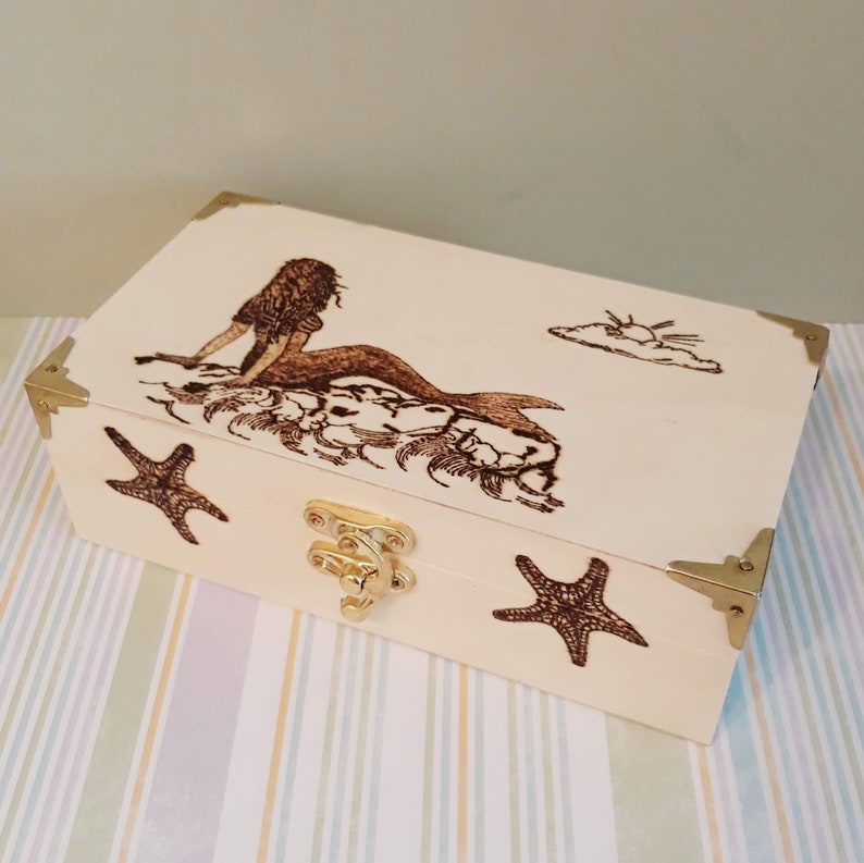 Jewellery Box / Trinket Box Mermaid on Rocks - Etsy