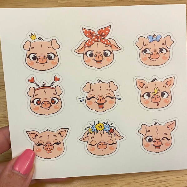 Pig Face Decal - Etsy