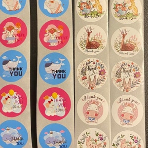 32 Pcs Animal Thank You Sticker Pack Plus Freebie Stickers, Cute Thank ...