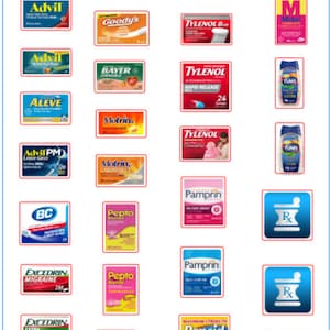 Pain Sticker Sheet, Pill Sticker Sheet, Made for the Pill Box, This is ...