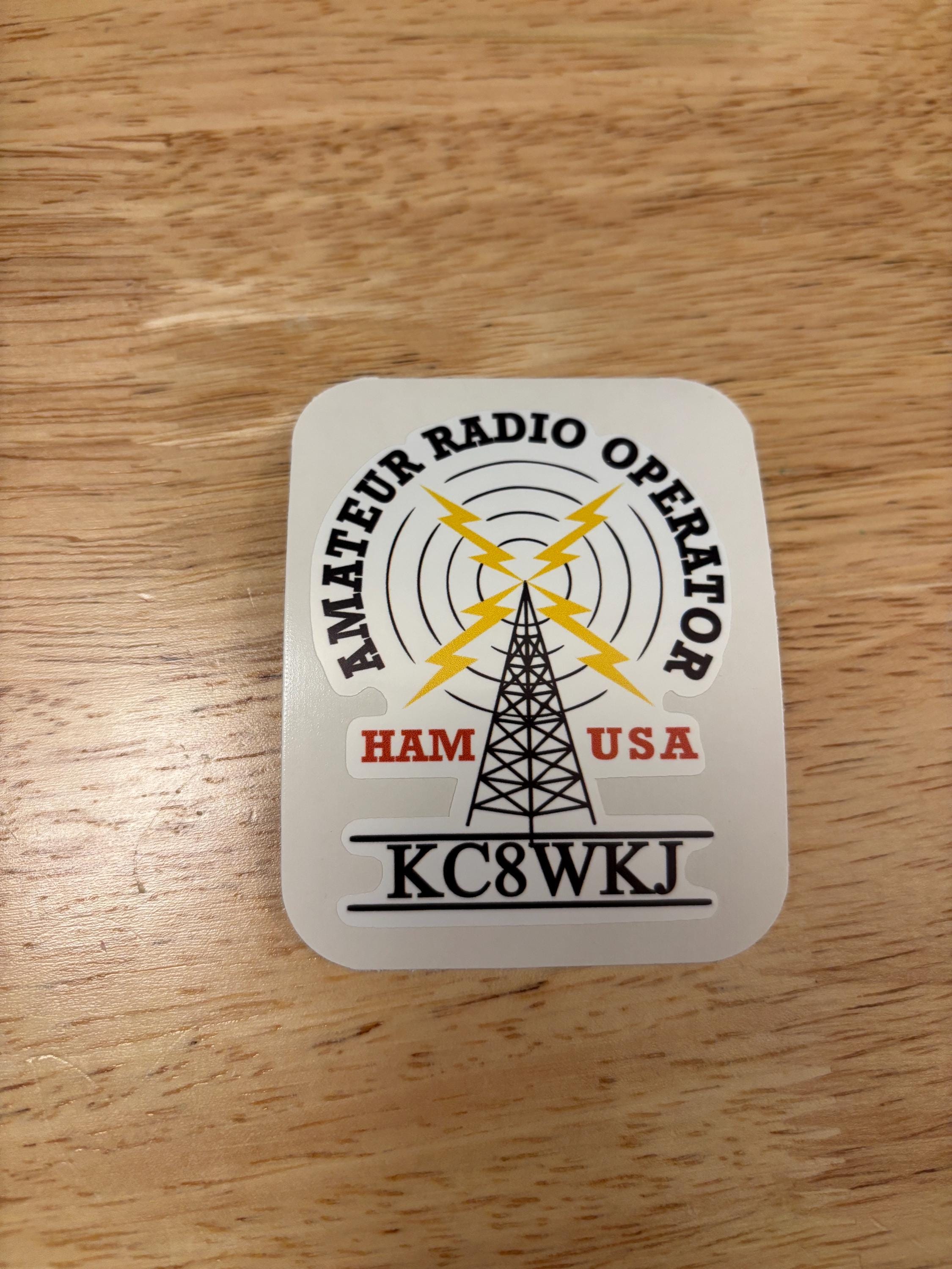 USA HAM Radio Call Sign, Ham Radio STICKER, Custom Call Sign Ham, Low ...