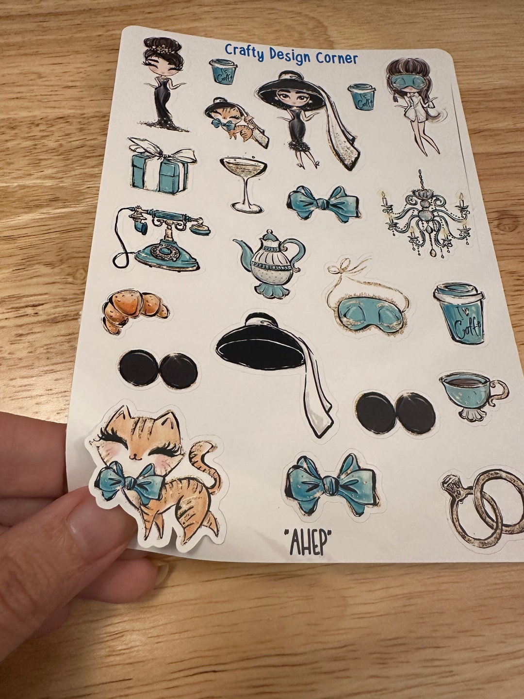 Inspired by Audrey Hepburn Stickers, Glamour Sticker, Cat Sticker, Cute ...