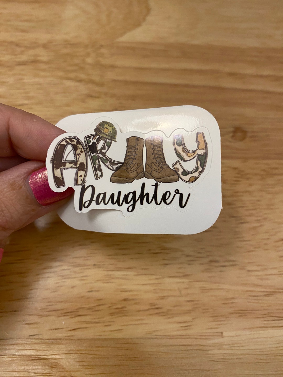 Army Daughter STICKER, Military Boots Sticker, Laptop Sticker, Army ...