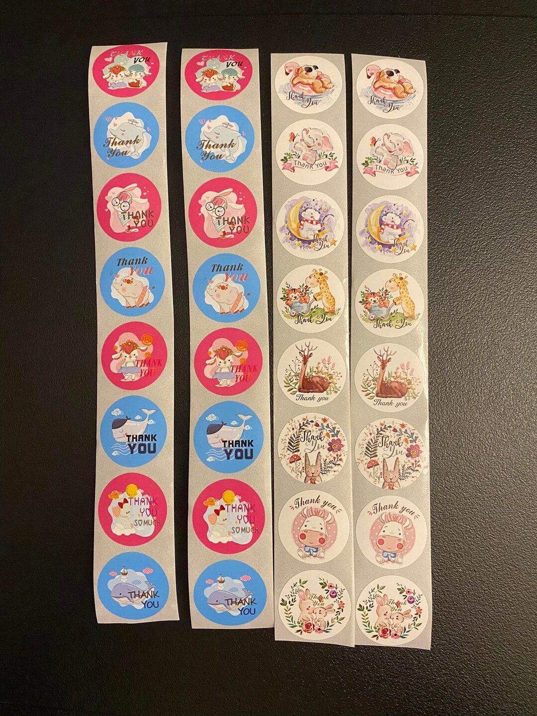32 Pcs Animal Thank You Sticker Pack Plus Freebie Stickers, Cute Thank ...