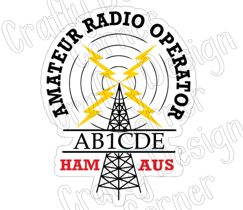 AUS HAM Radio With Call Sign Sticker Split Call Sign Ham - Etsy