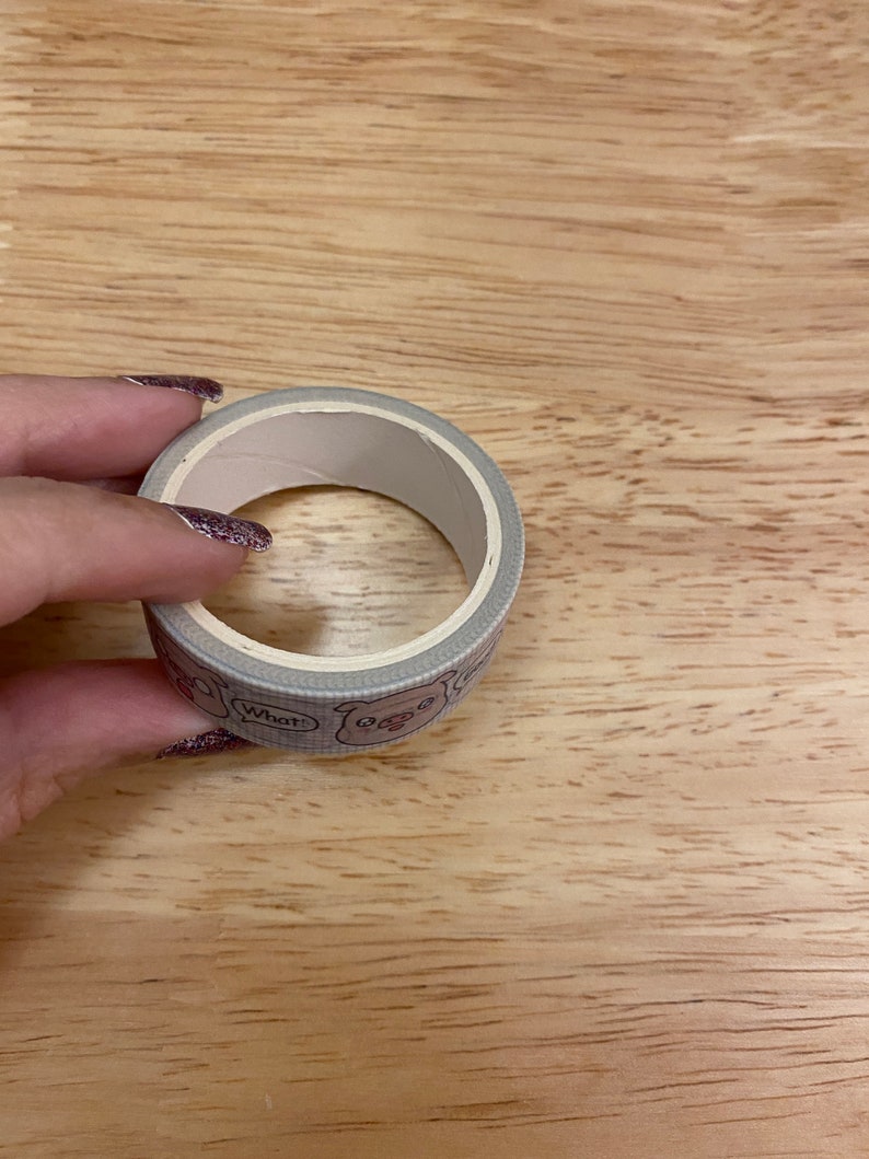 Big Roll of Emoji Pig Face Washi Tape, Pig Washi Tape Roll, Adhesive ...