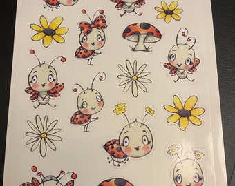 Ladybug Stickers - Etsy
