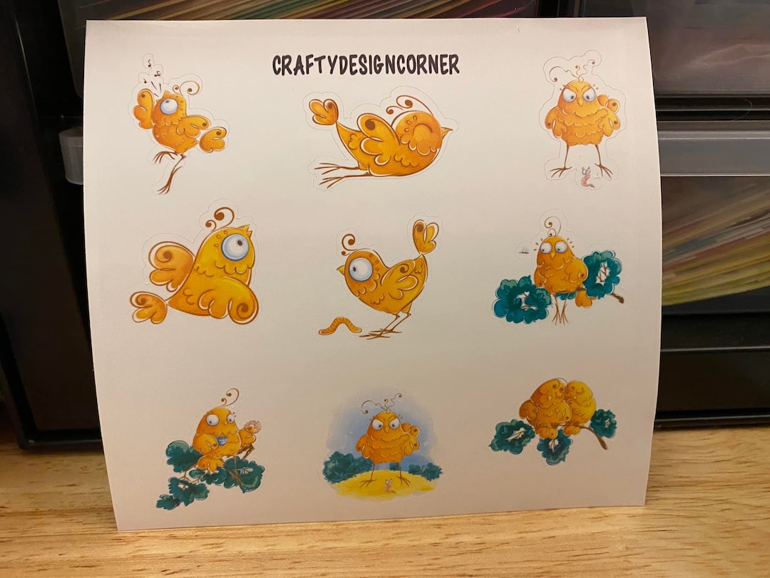 Sheet of Cute Baby Chick Stickers, Cute Chicken Stickers, Chicken ...