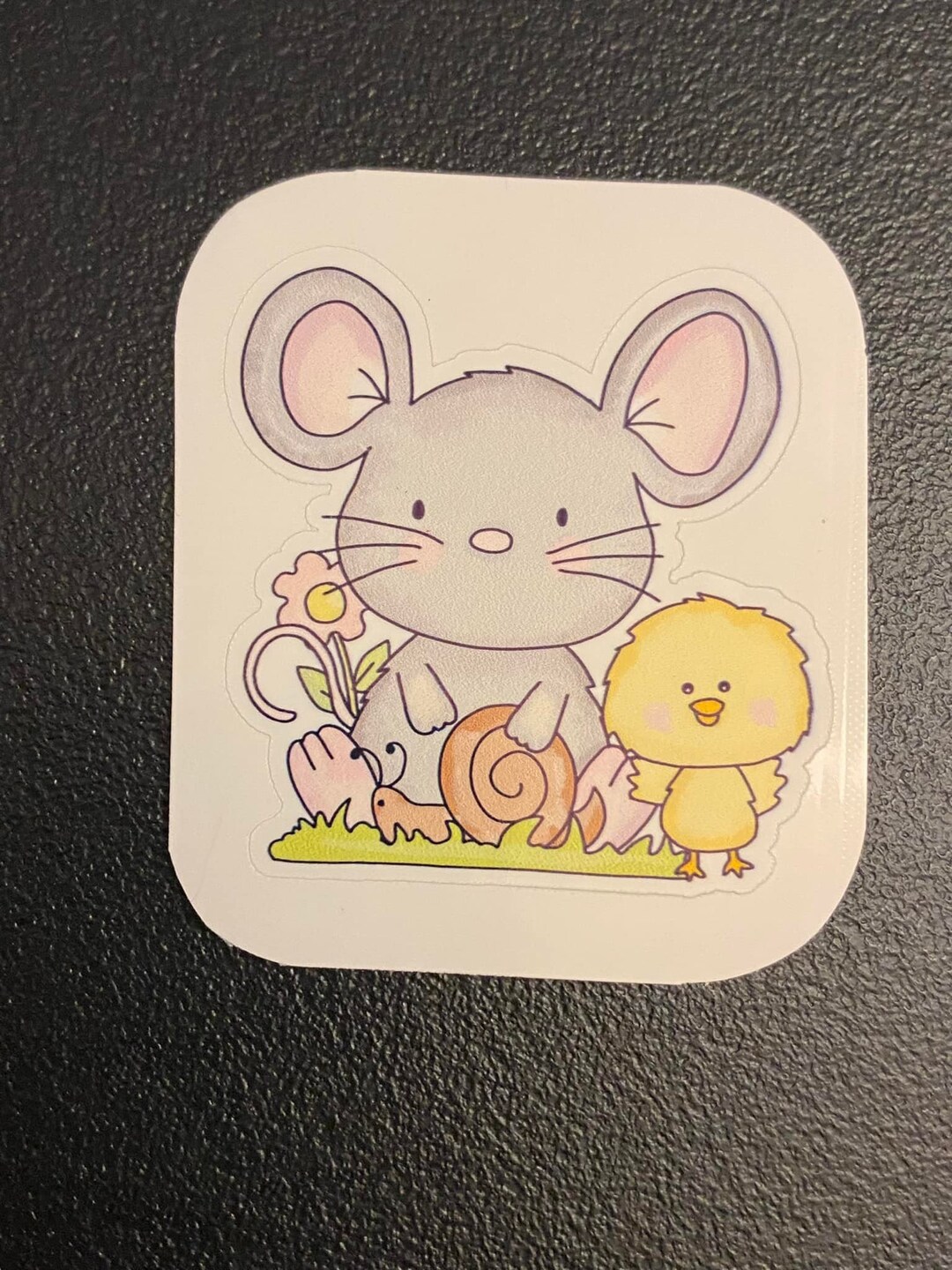 Mouse and Chick STICKER, Cute Mouse Sticker, Cute Chick Sticker ...