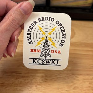 USA HAM Radio Call Sign, Ham Radio STICKER, Custom Call Sign Ham, Low ...