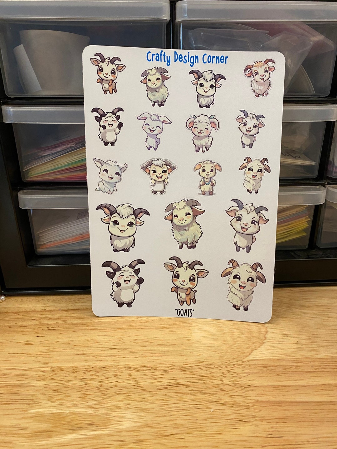 18 Goat Stickers Sheet, Cute Goats, Kawaii Goat Sticker Sheet - Etsy