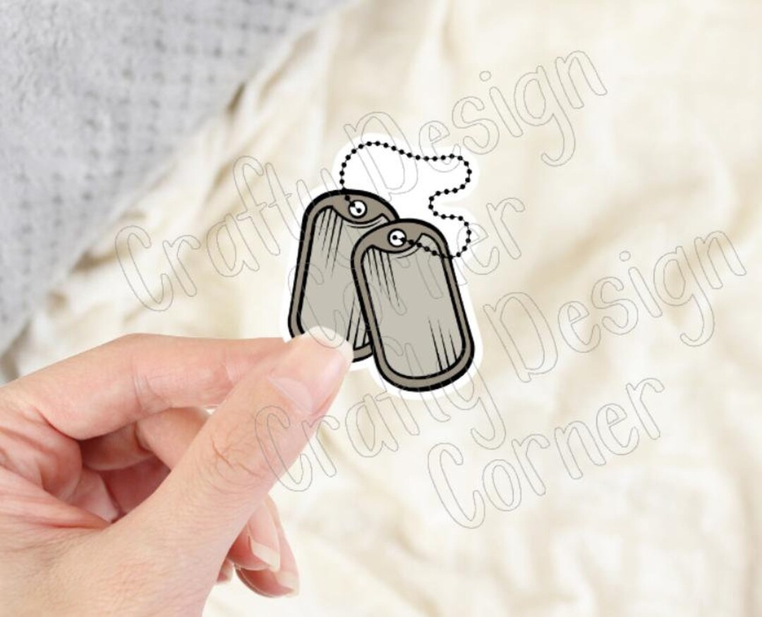 Dog Tags STICKER | Dogtag Sticker | Laptop Sticker | Military Tag ...
