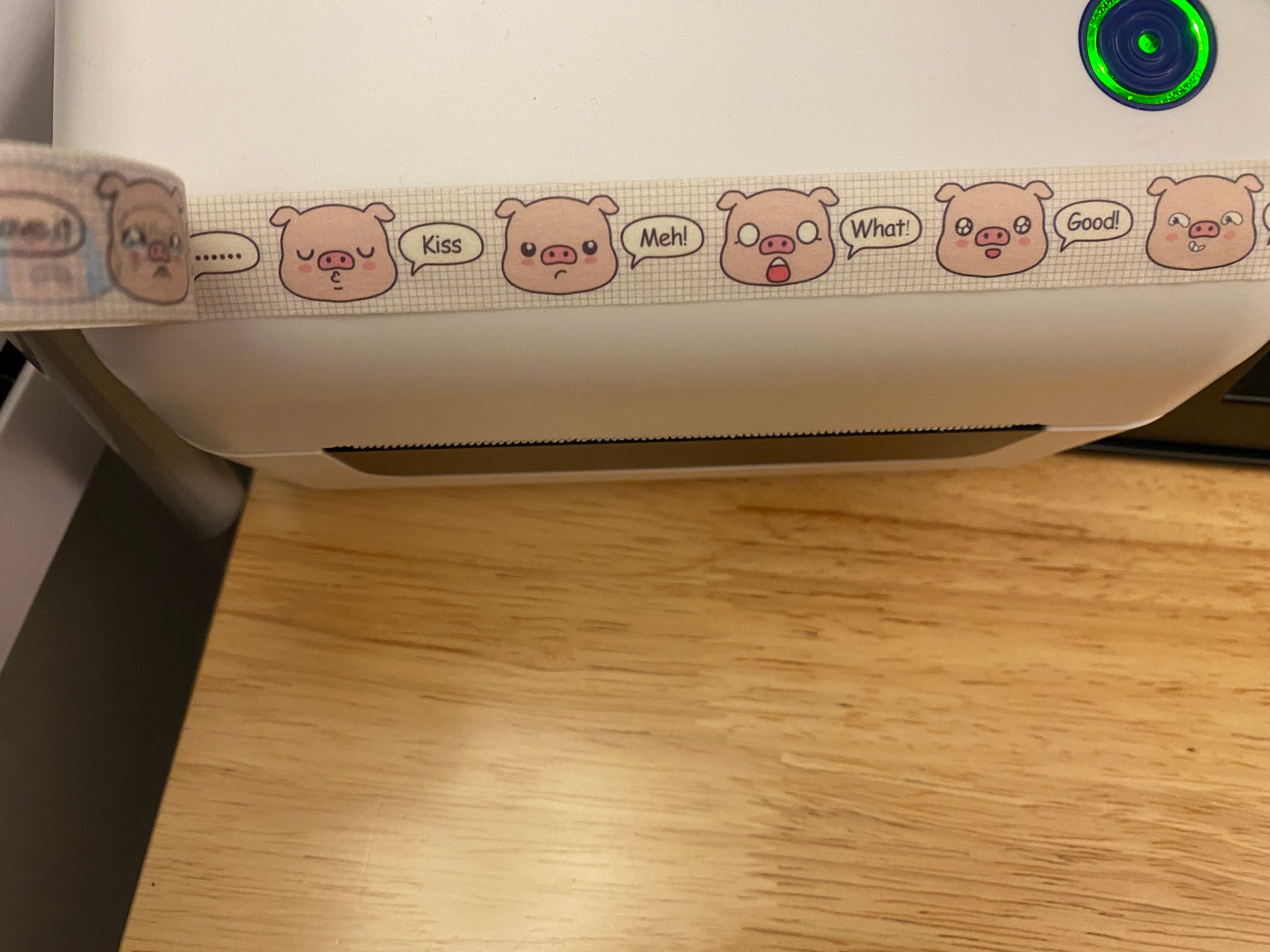 Big Roll of Emoji Pig Face Washi Tape, Pig Washi Tape Roll, Adhesive ...