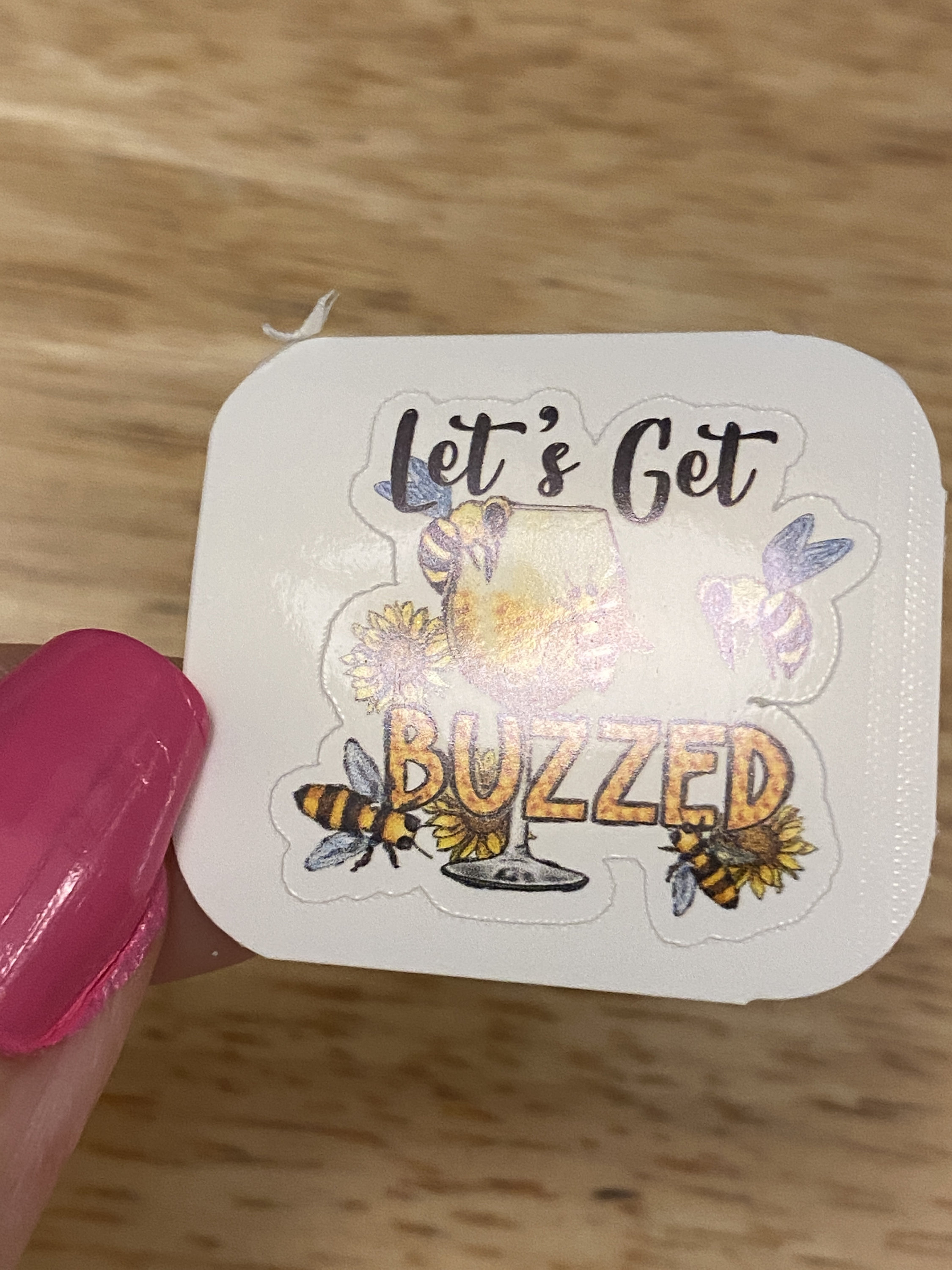 Lets Get Buzzed Sticker, Cute Bee Sticker, Honey Drinks Sticker - Etsy