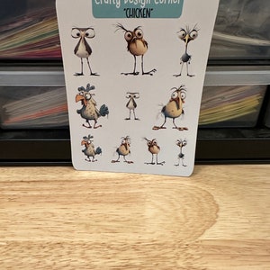 1.5" Crazy Chicken Sticker Sheet, Chicken Sheet, Crazy Eyed Chicken ...