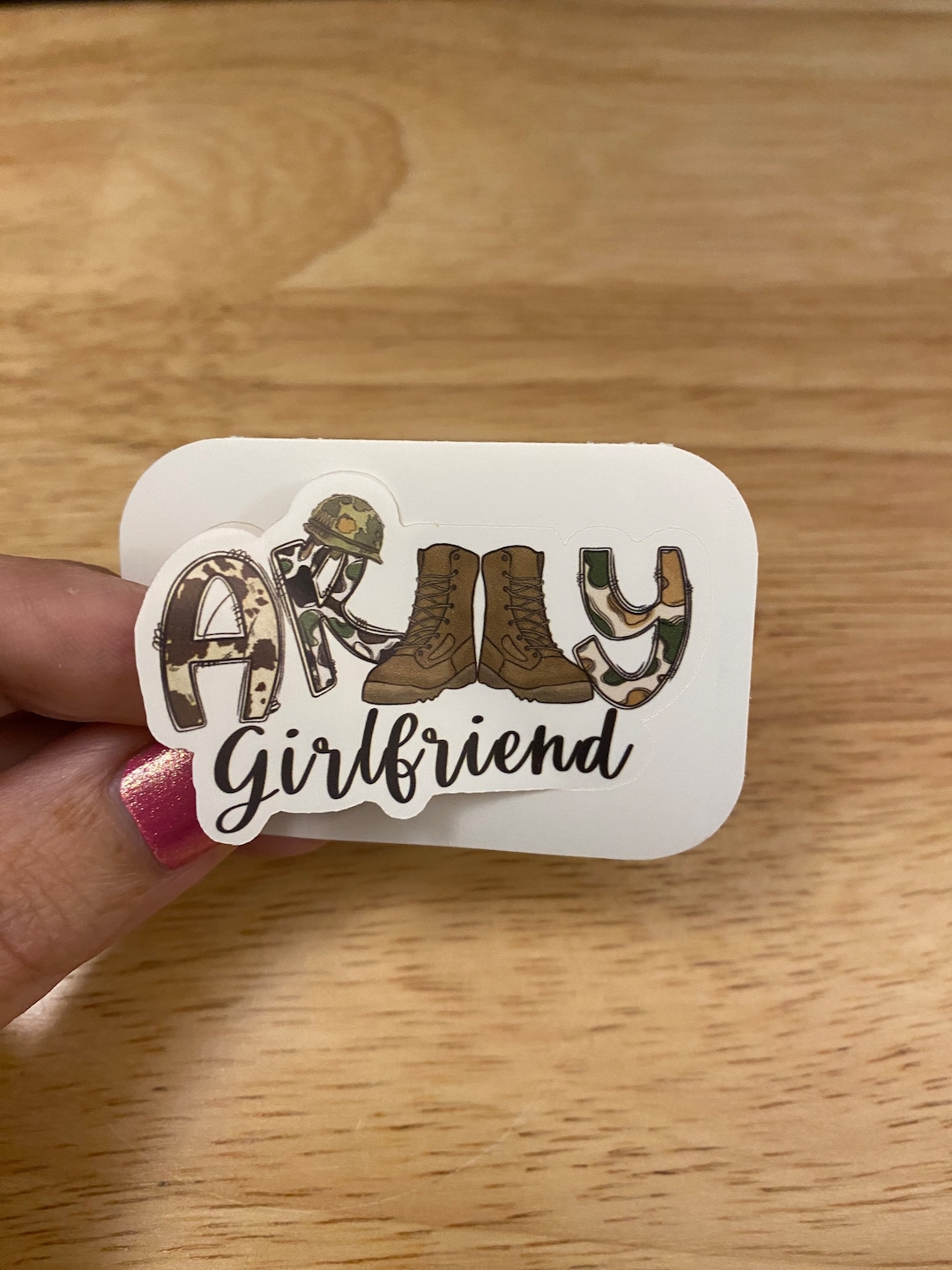 Army Girlfriend Sticker, Military Boots Sticker, Laptop Sticker, Army ...