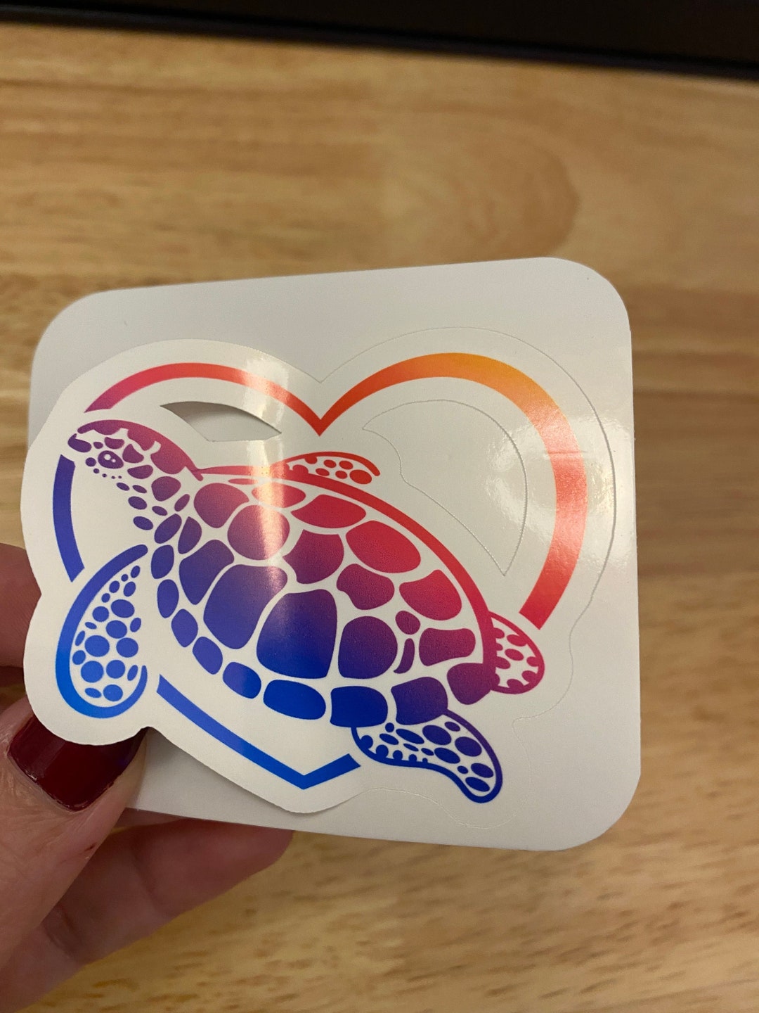 Rainbow Sea Turtle Sticker, Cute Sea Turtle Sticker, Love Seaturtle ...