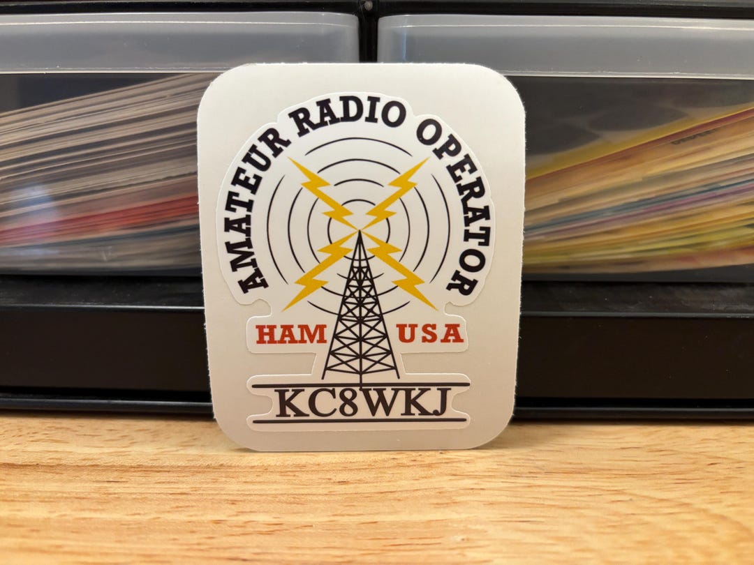 USA HAM Radio Call Sign, Ham Radio STICKER, Custom Call Sign Ham, Low ...