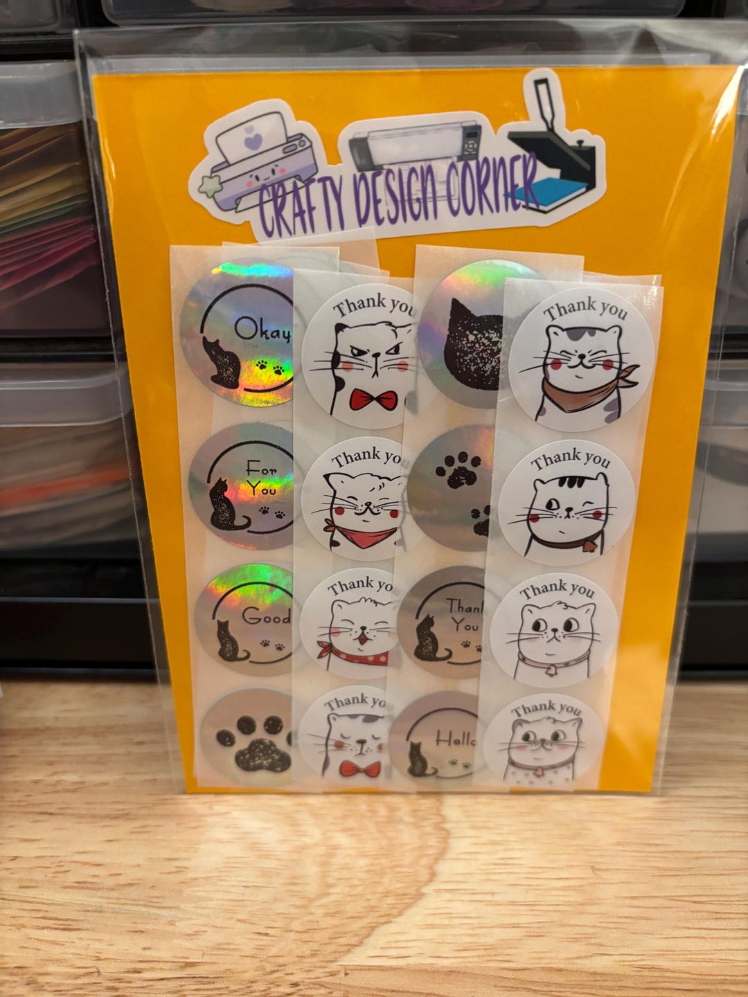 32 Piece Thank You Cat Sticker Pack, Random Kitty Sticker Pack, Sticker ...