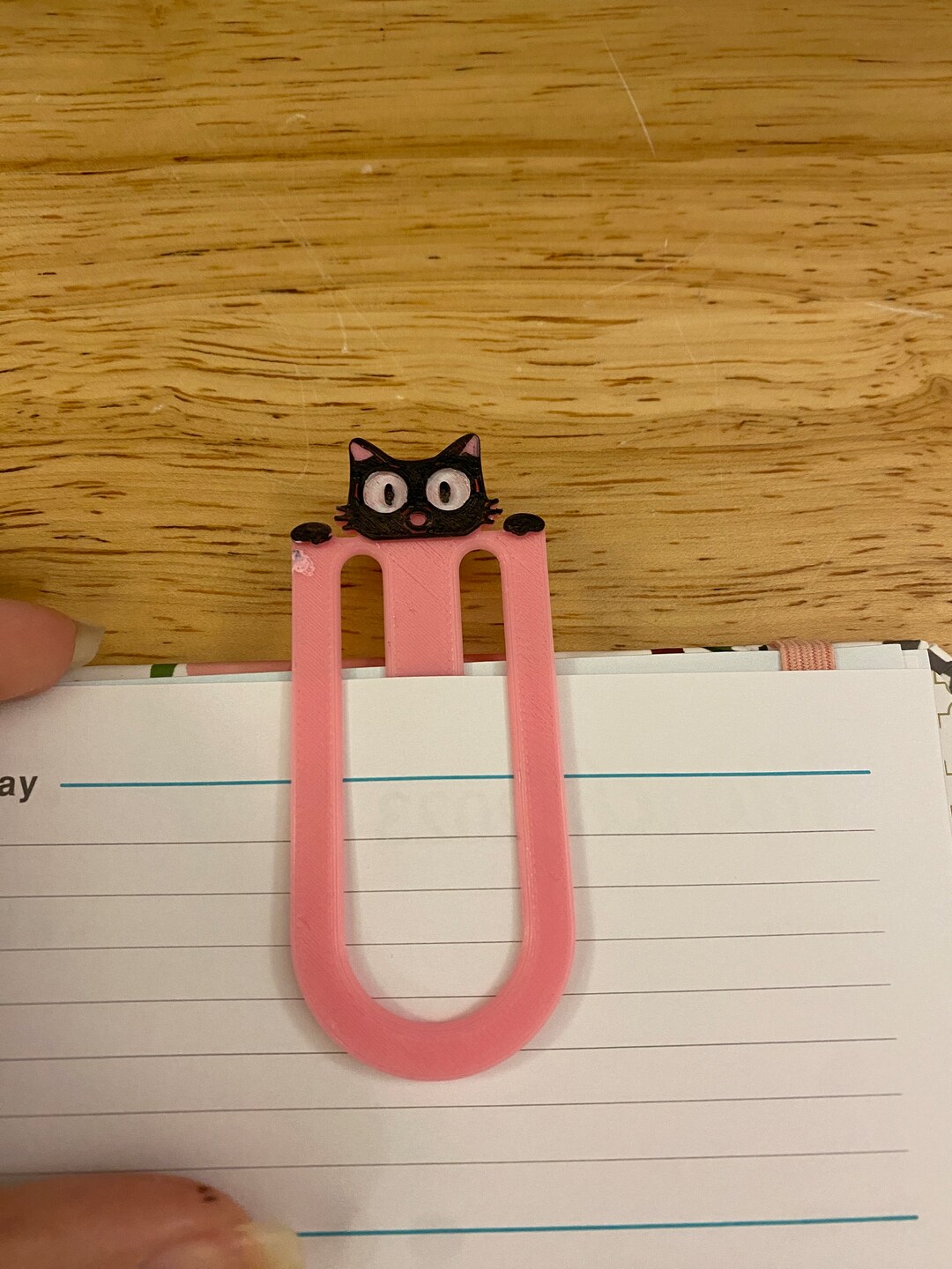 Colorful Peeking Cat Bookmark and Cat Sticker Bundle Kitty - Etsy