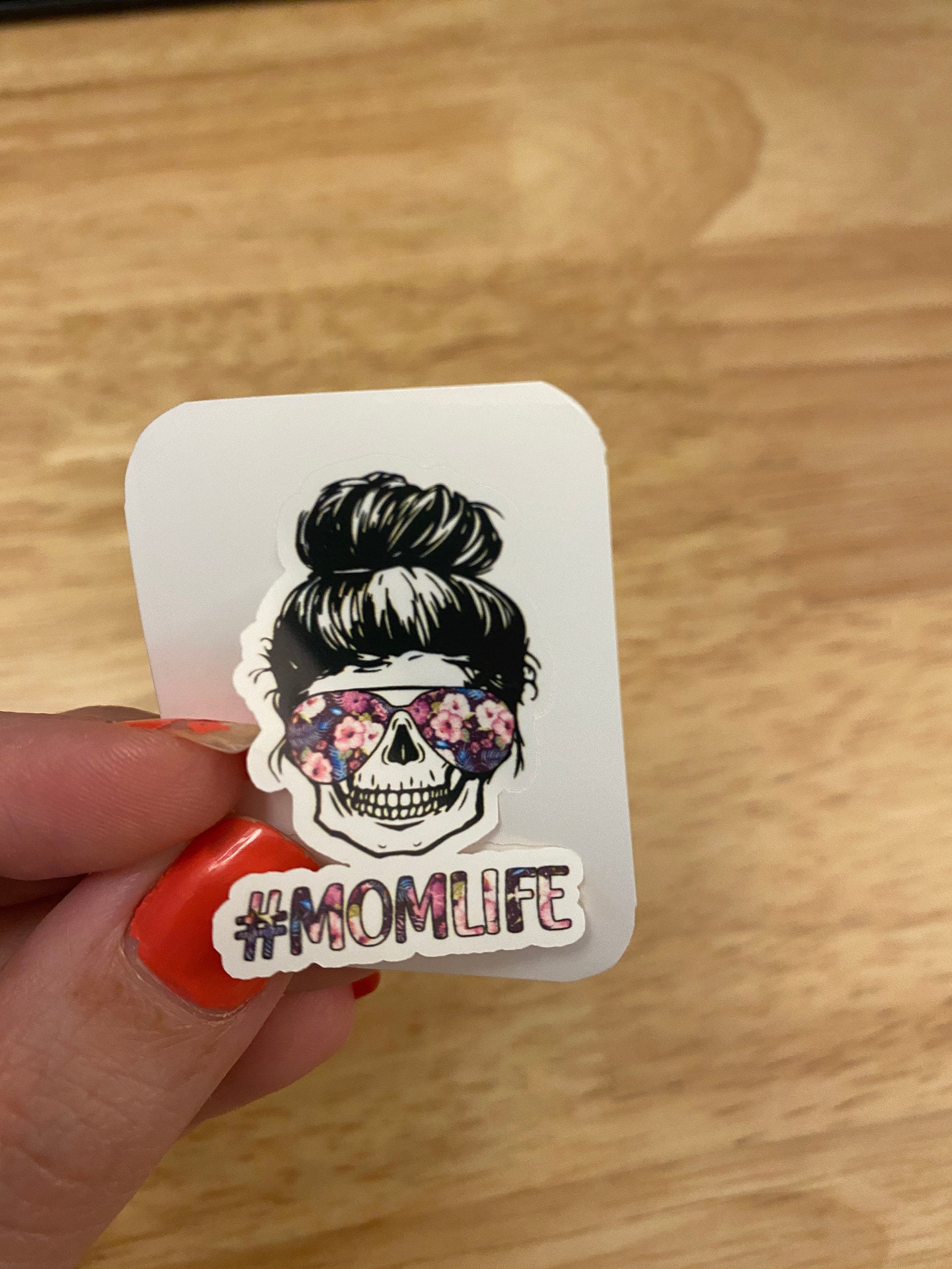 Skull #mom Life Sticker, Mom Life Sticker, Skull Mom Sticker, Mothers ...