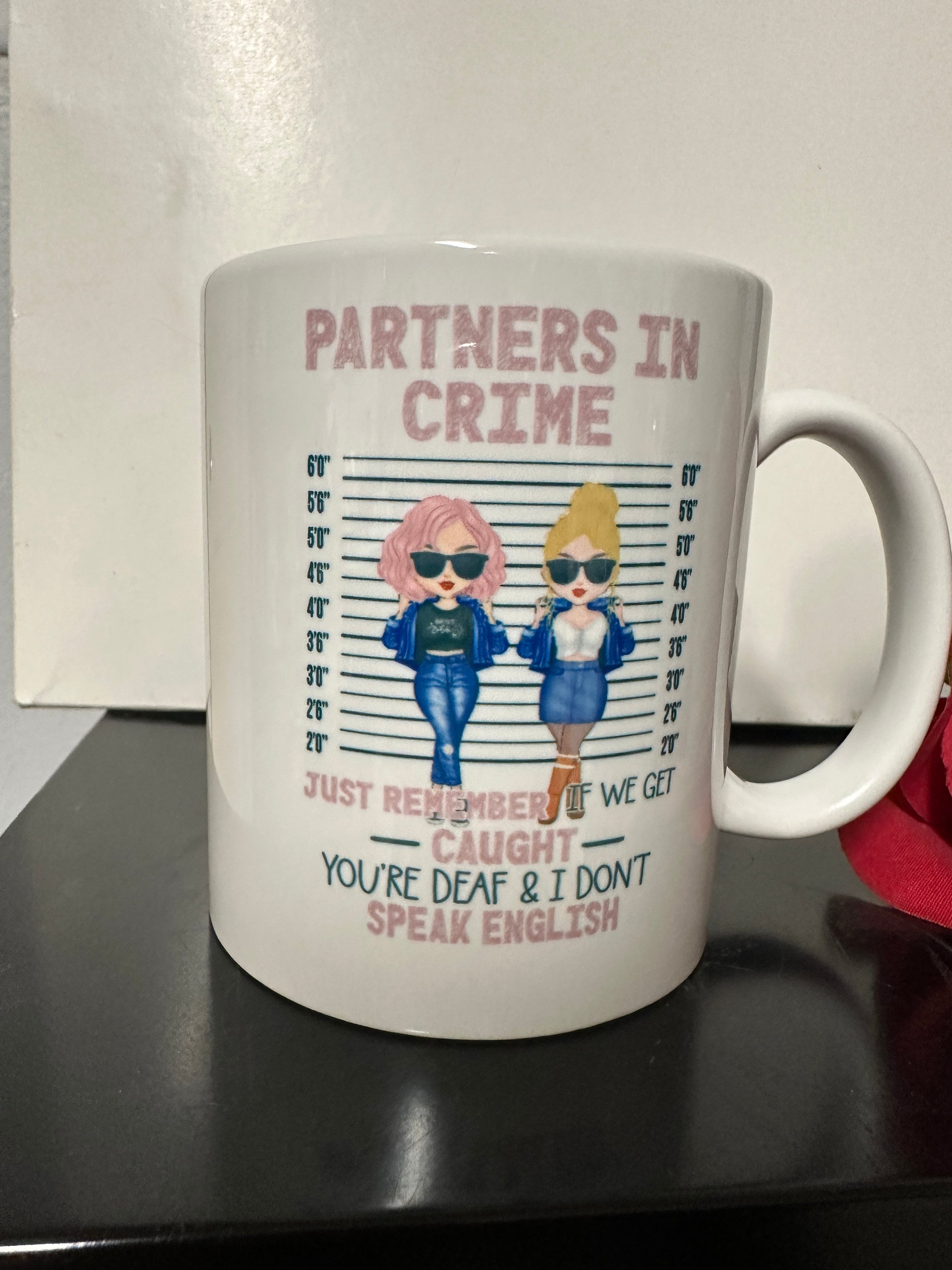 BFF Partners in Crime Mug, Custom BFF Coffee Mug, Funny Best Friends ...
