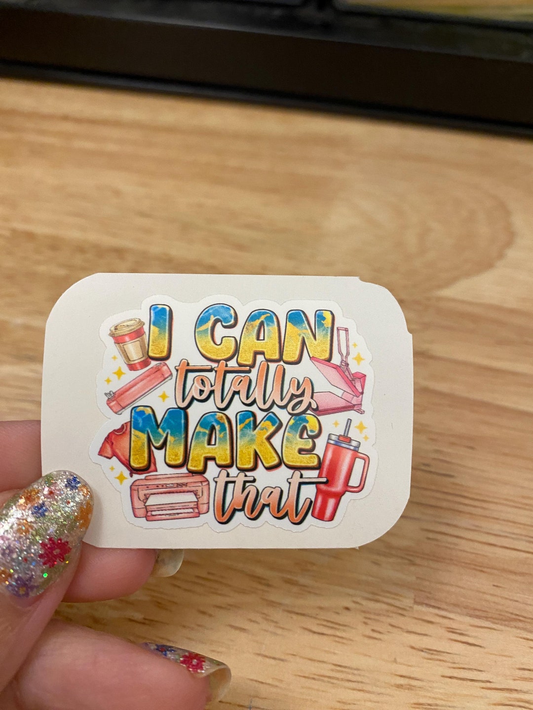Pink I Can Totally Make That Sticker, Crafting Sticker - Etsy